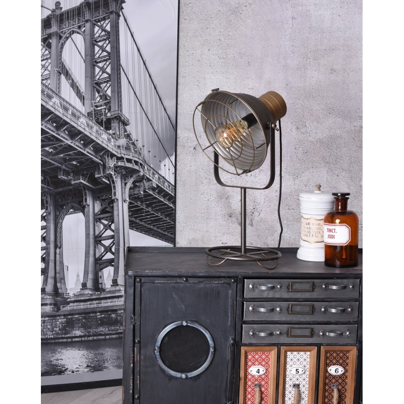 Lampa industriala de masa cu un bec Edison