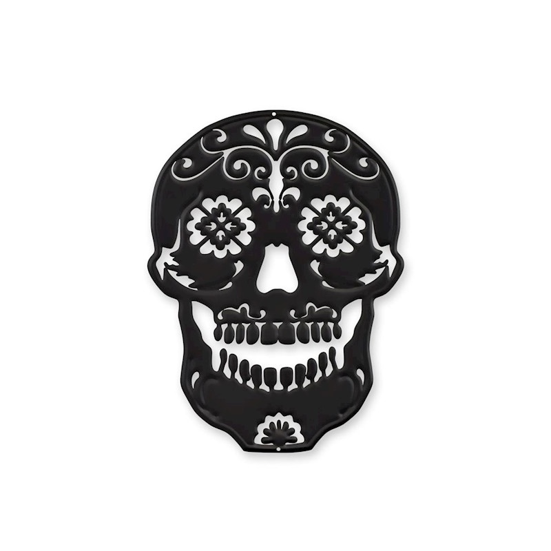 Craniu pentru Ziua Mortilor-decoratiune metalica