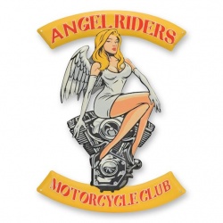 Angel Riders-decoratiune metalica pentru perete