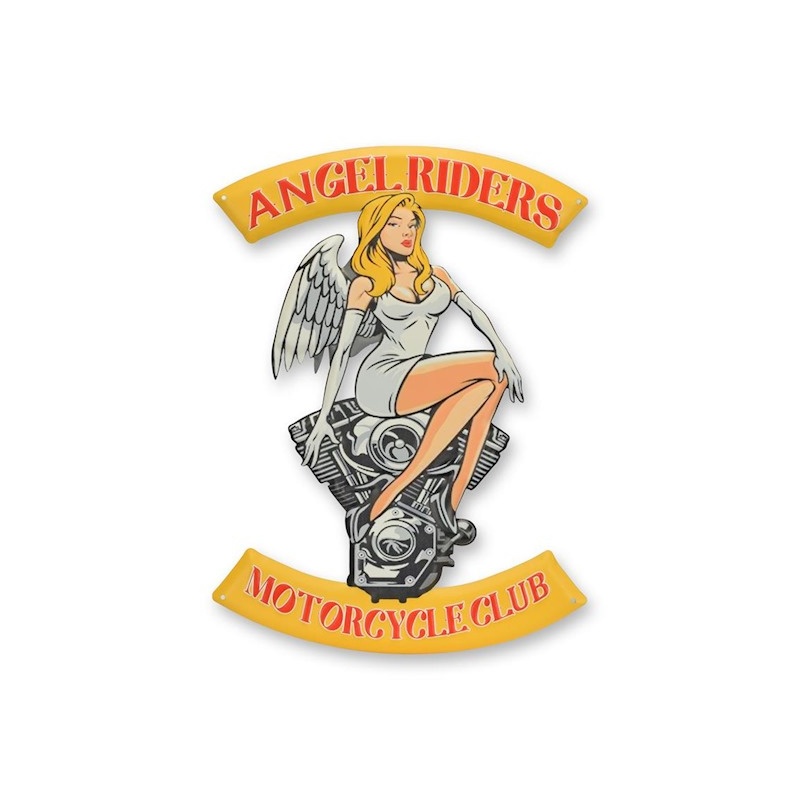 Angel Riders-decoratiune metalica pentru perete